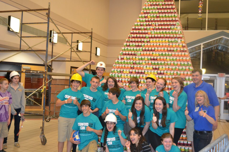 Largest can pyramid: Cranford teens break Guinness world record (VIDEO)